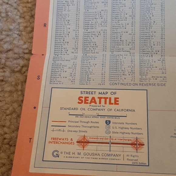Other | Vintage 197s Maps Of Seattle | Poshmark